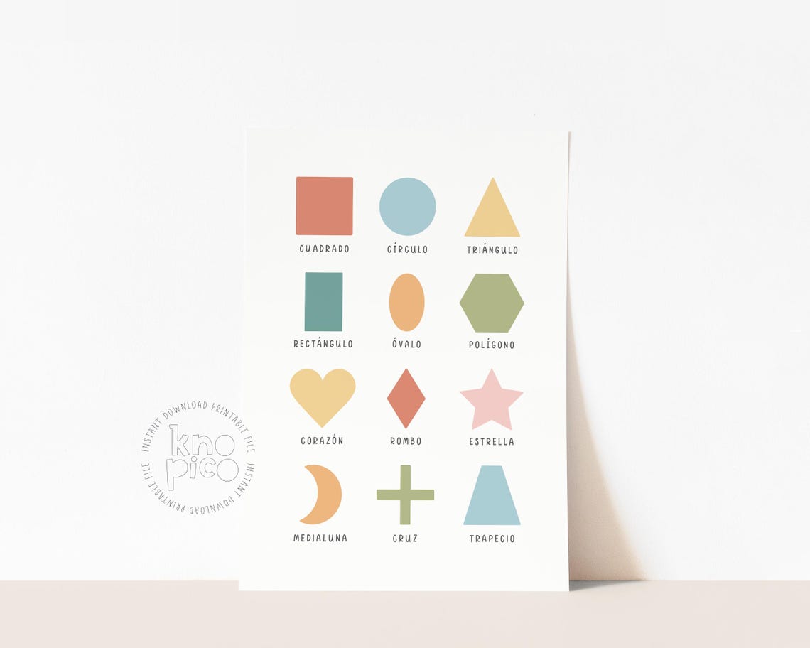 Set of 3 Educational Wall Art Posters: Bilingual Spanish Learning for ...