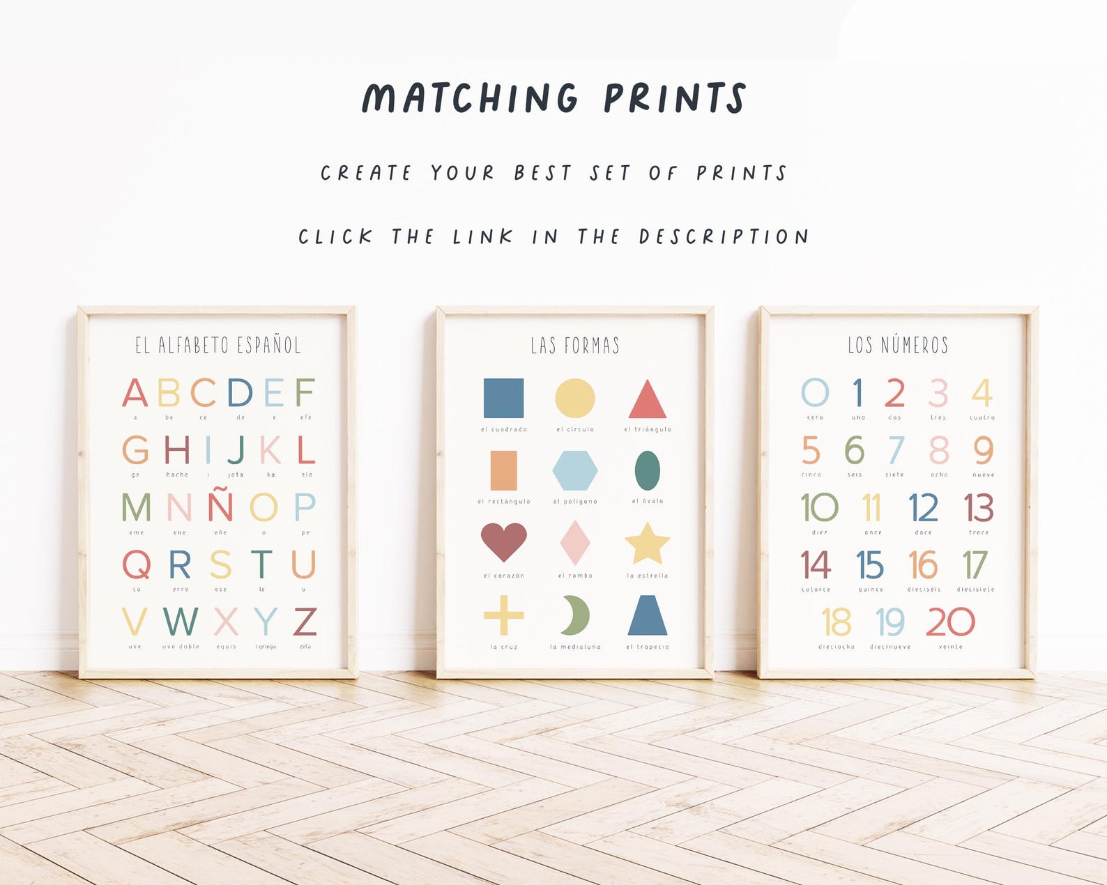 Spanish Alphabet and Numbers Poster Poster Set | Bilingual Printable ...