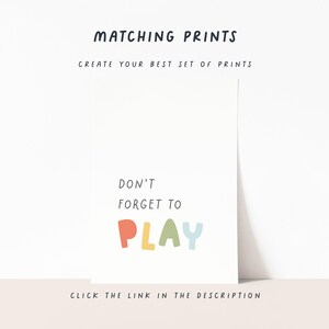 Colorful Printable Poster for Kids Room Wall Art | Nursery Prints ...