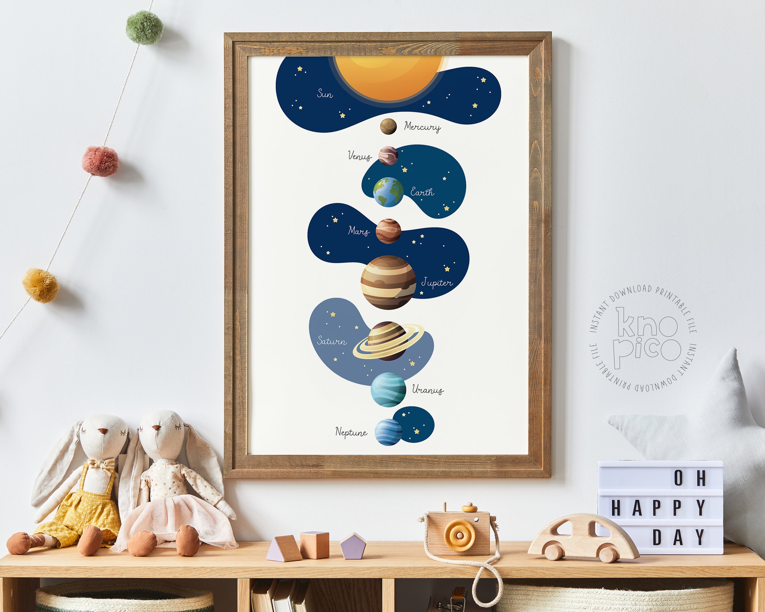 Space Adventure Learning: Solar System Poster for Kids | Outer Space ...