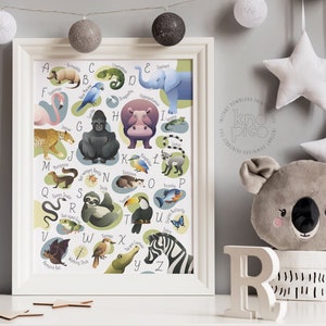 Jungle Animals ABC Poster and Printable Flashcards Set for Kids ...