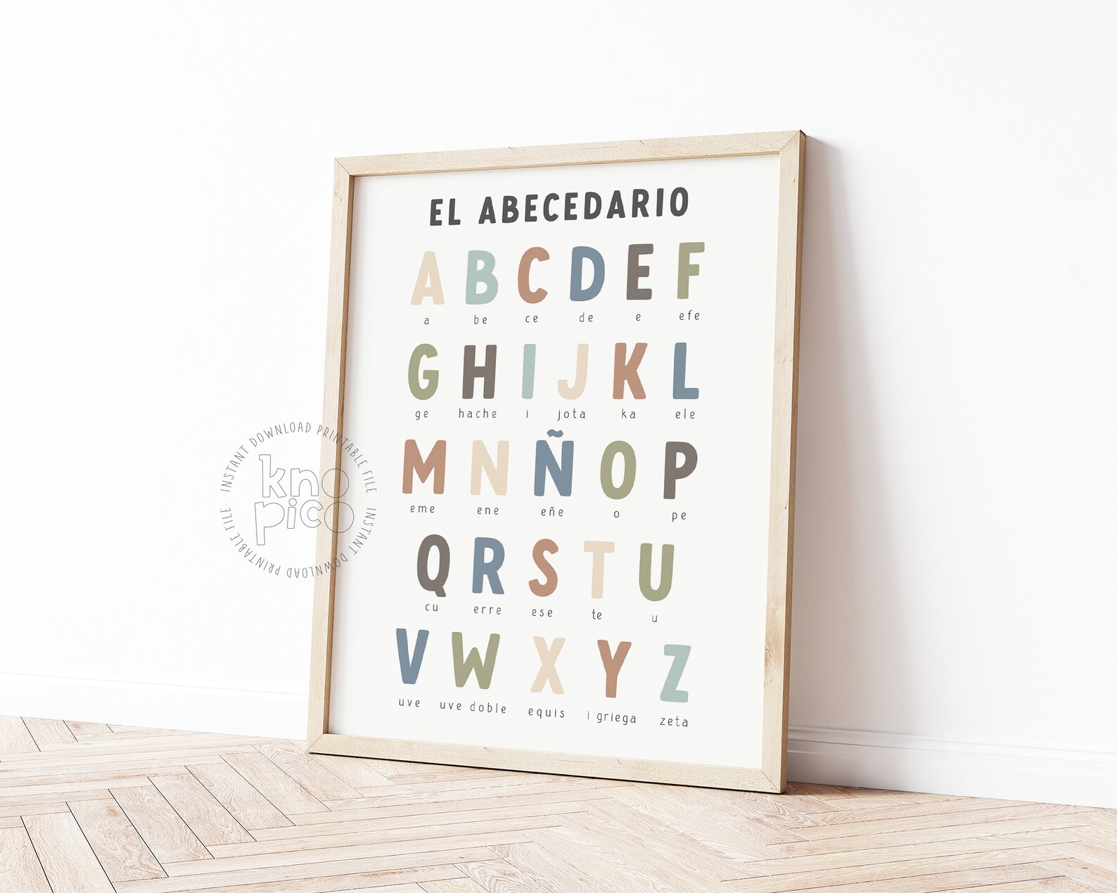 Abecedario Completo En Español: Póster Educativo Imprimible Para Niños ...