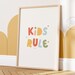 Kids Rule! Colorful Printable Poster | Rainbow Affirmations for ...