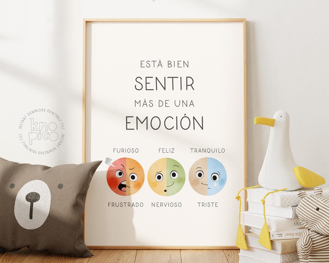 Spanish Emotions Poster for Kids: All Your Feelings Are Okay ...