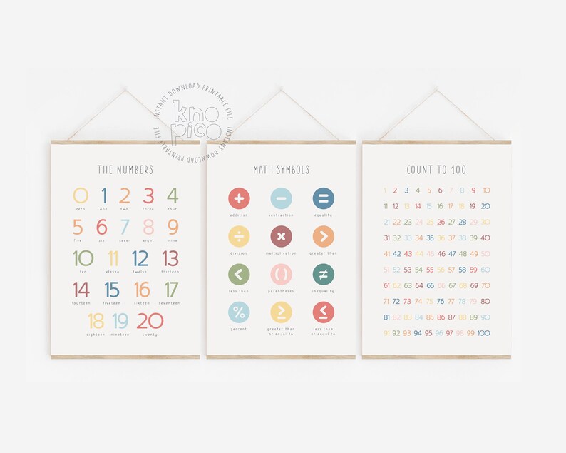 Explore Numbers to 100 & Math Symbols With a Complete Numeracy Set of 3 ...