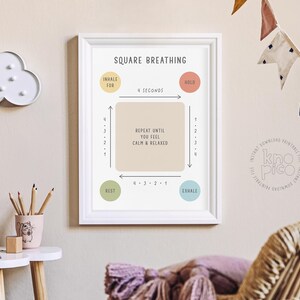 Square Breathing Poster: Mindful Breathing Guide for Kids | Box ...