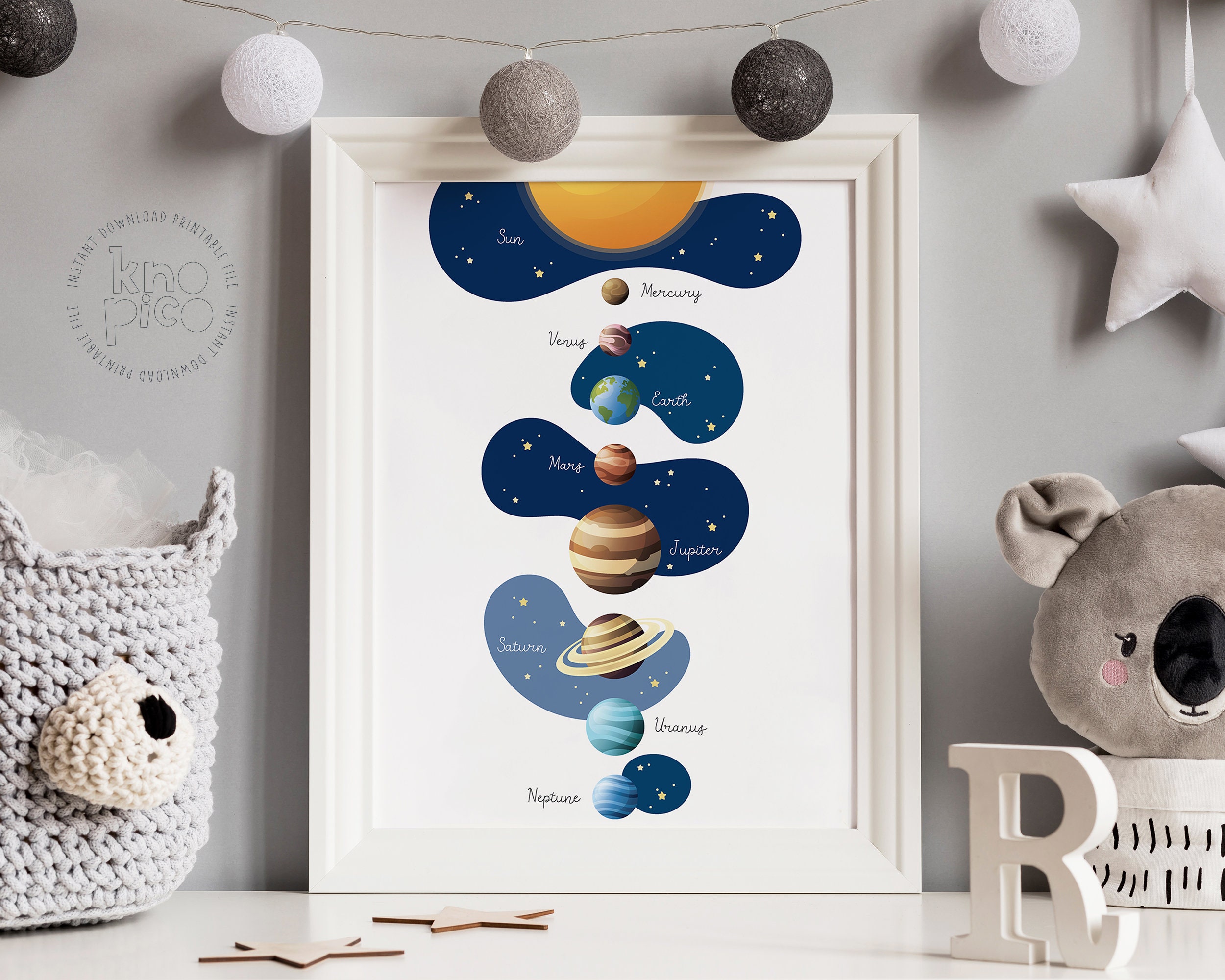 Space Adventure Learning: Solar System Poster for Kids | Outer Space ...