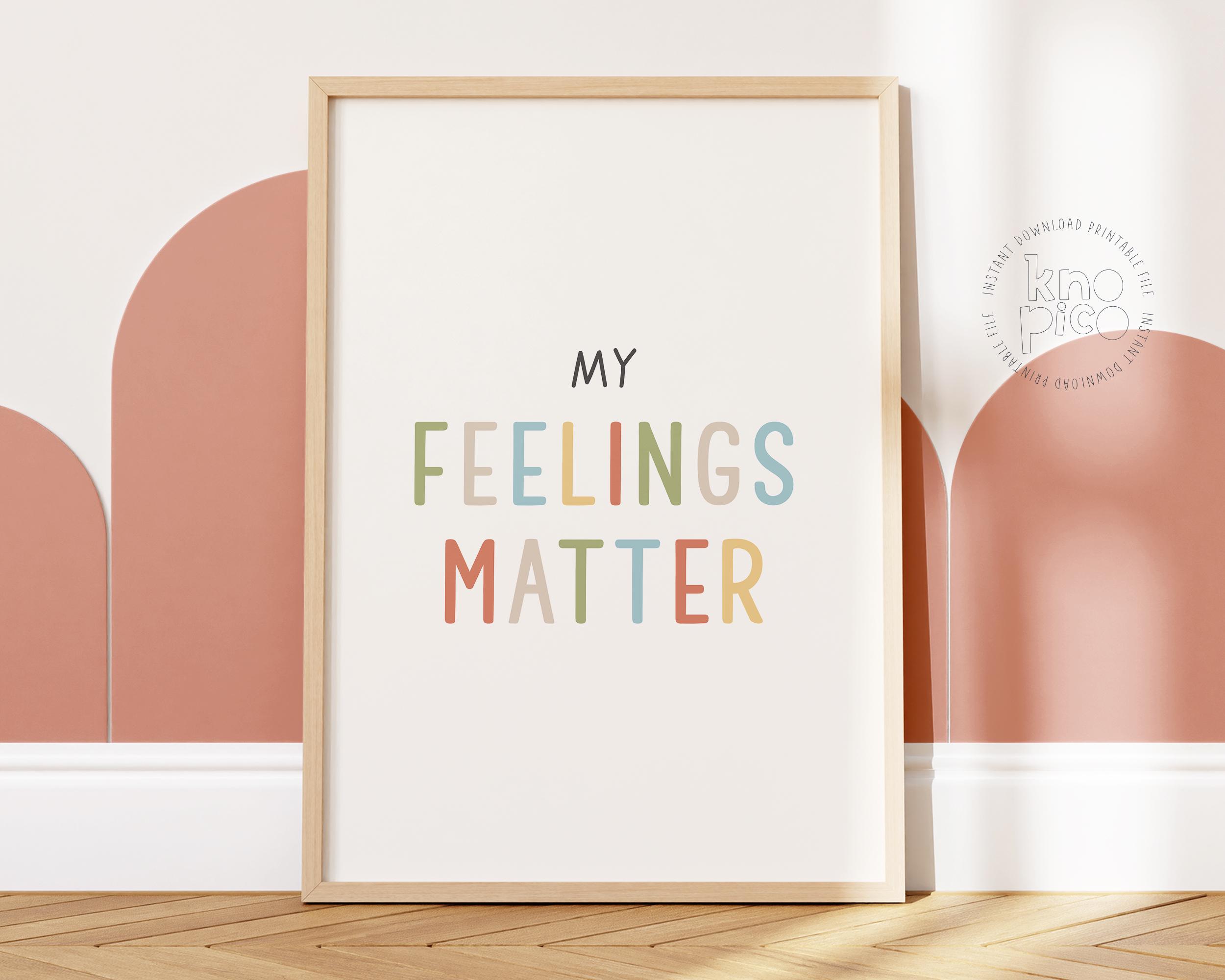 My Feelings Matter: Colorful Learning Poster | Emotional Education and ...
