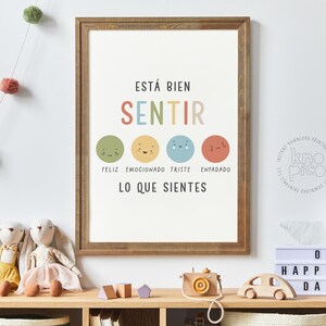 Spanish Emotional Regulation Poster for Kids: Mental Health Decor for ...