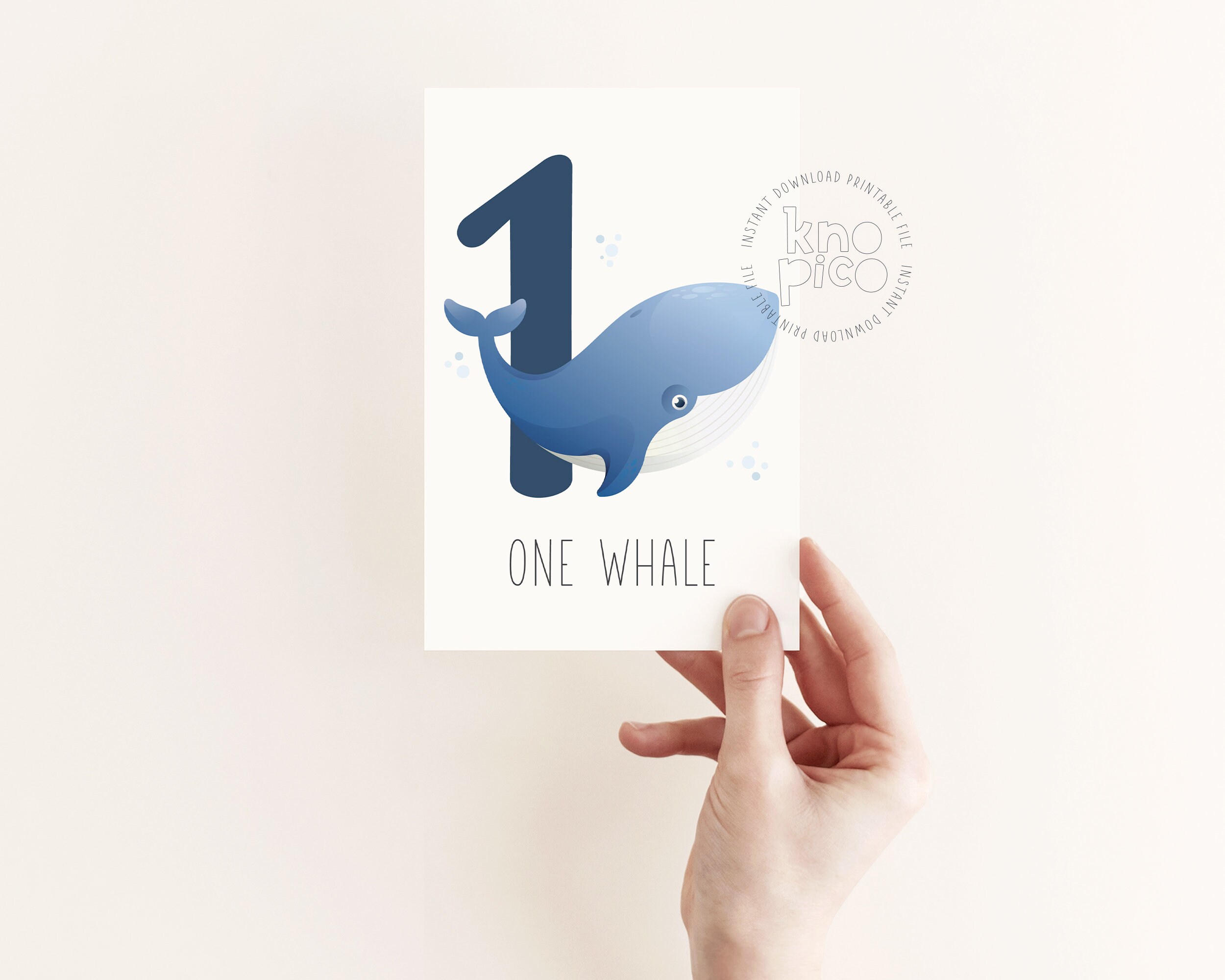 Flashcards for Learning Numbers to 10 With Ocean Animals: Under the Sea ...