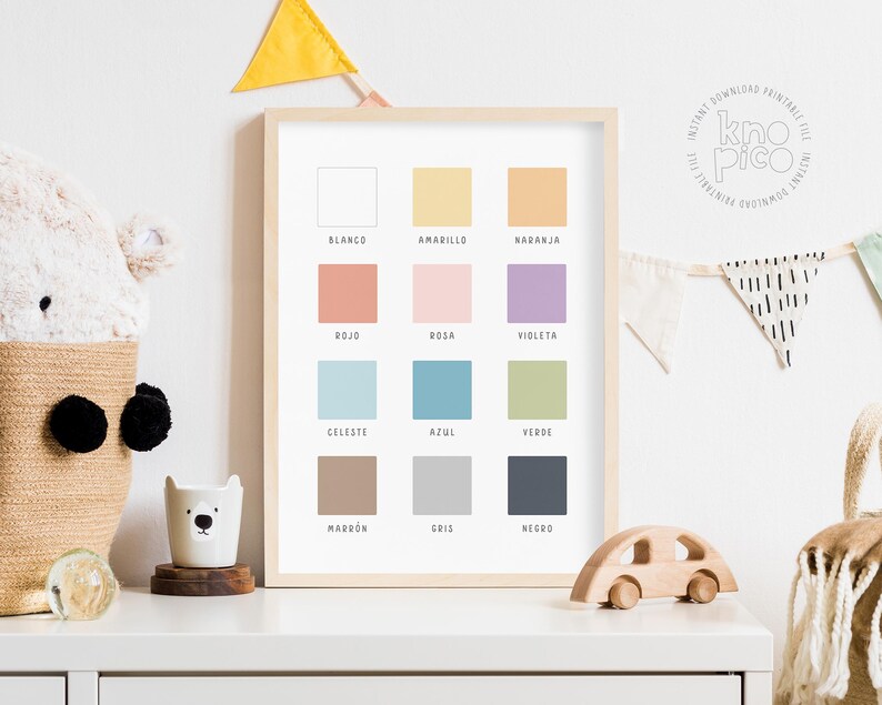 Back to School Educational Wall Art for Spanish Classroom Preschool ...