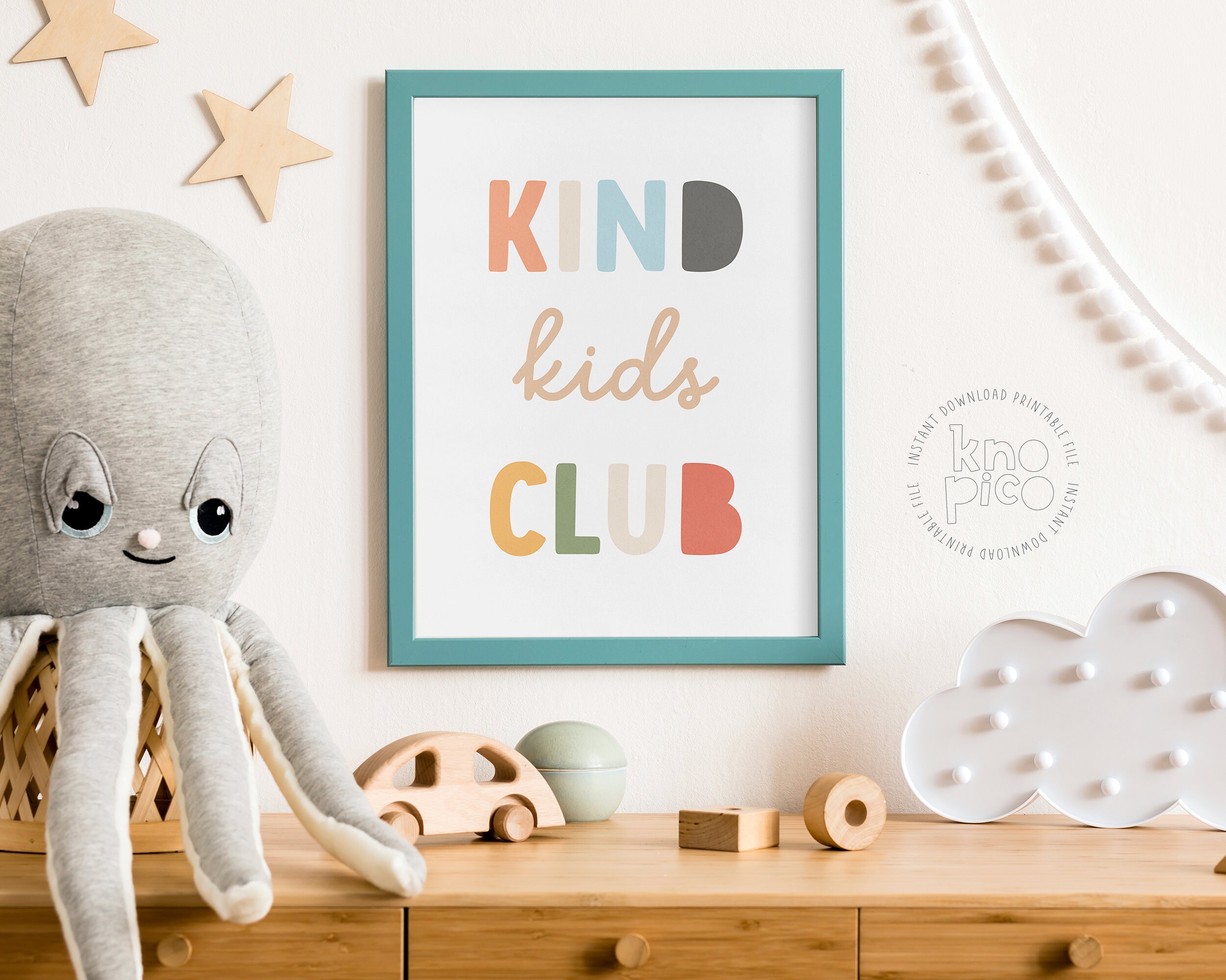 Kind Kids Club Boho Rainbow Affirmations: Kids' Room Decor & Cute ...
