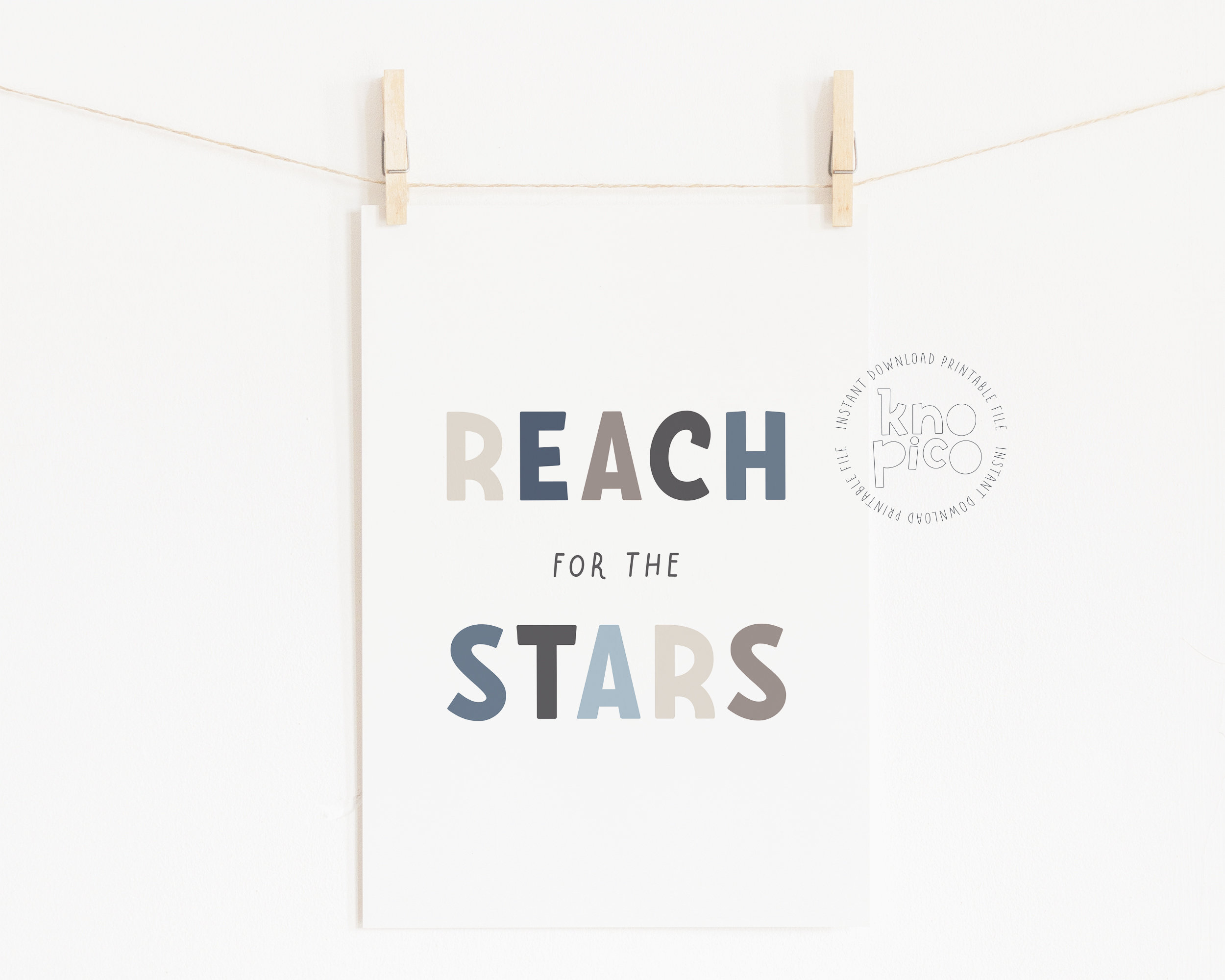 Reach for the Stars Inspirational Space-themed Toddler Room Poster ...