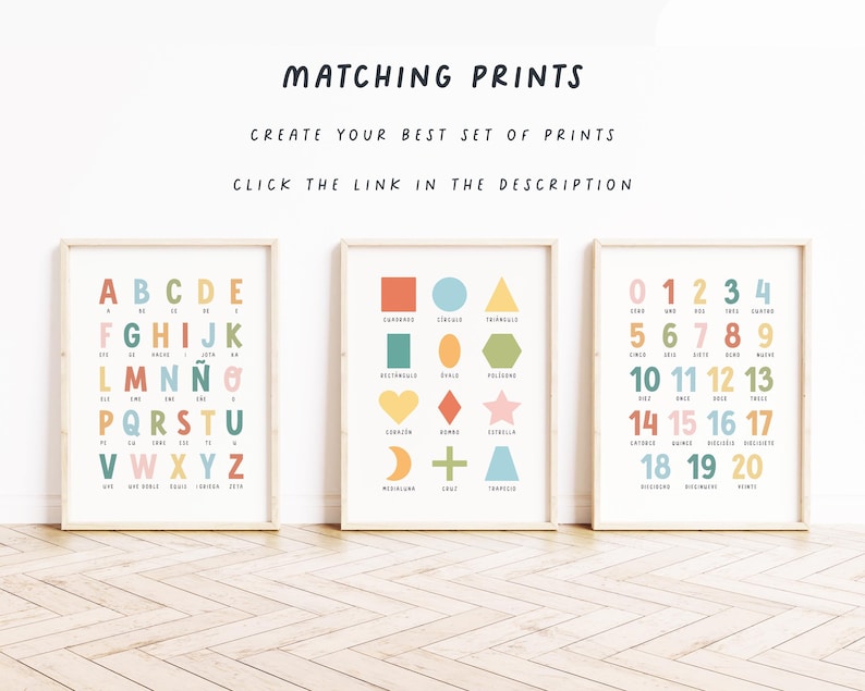 Back to School Educational Wall Art for Spanish Classroom | Preschool ...
