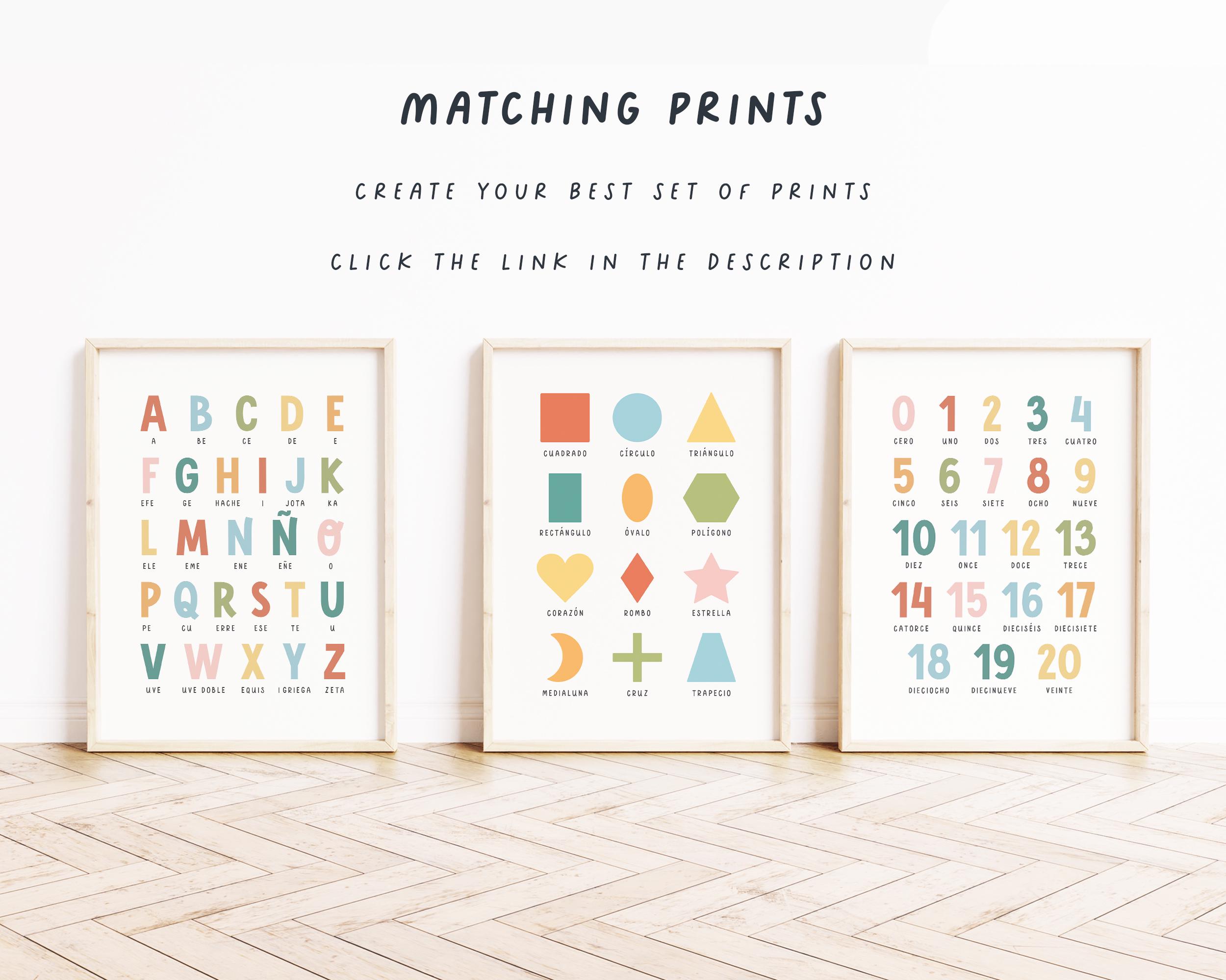 Back to School Educational Wall Art for Spanish Classroom | Preschool ...