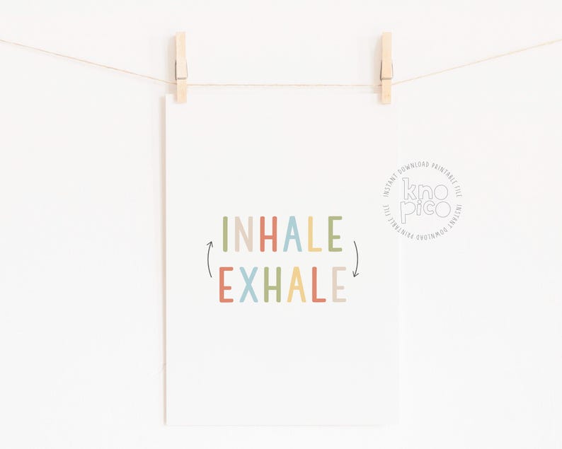 Inhale-exhale Feelings Poster | Learning Emotions for Kids | Digital ...