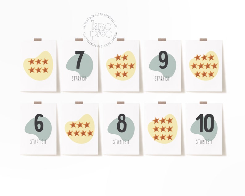 Printable Tool for Early Learning: Underwater Counting Adventure With ...