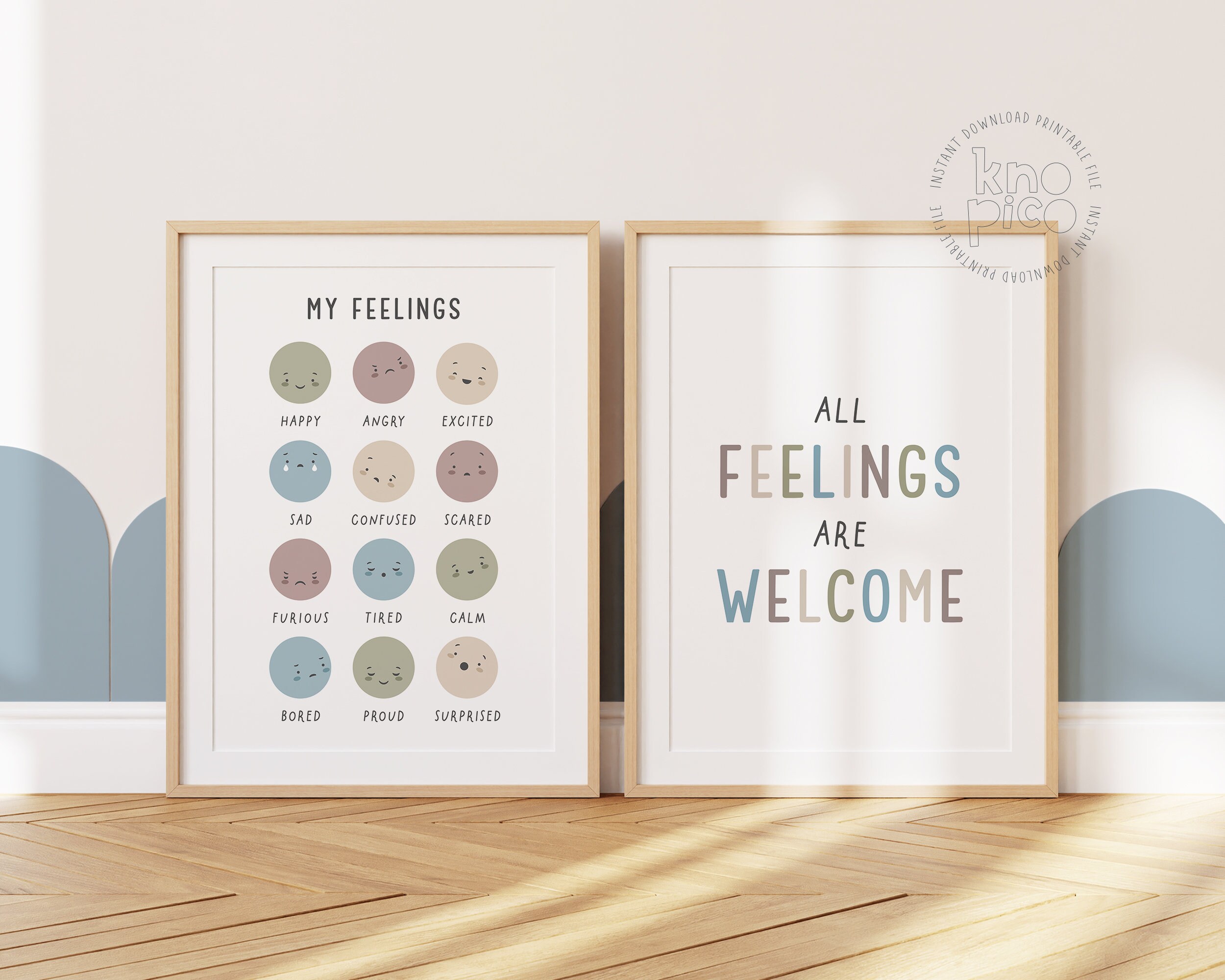 Set of Two Prints: Emotions Poster for Learning Feelings - Feel Your ...