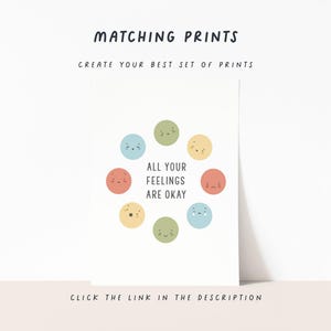 Feelings & Mindset Posters Set | Emotional Learning Wall Art for Kids ...