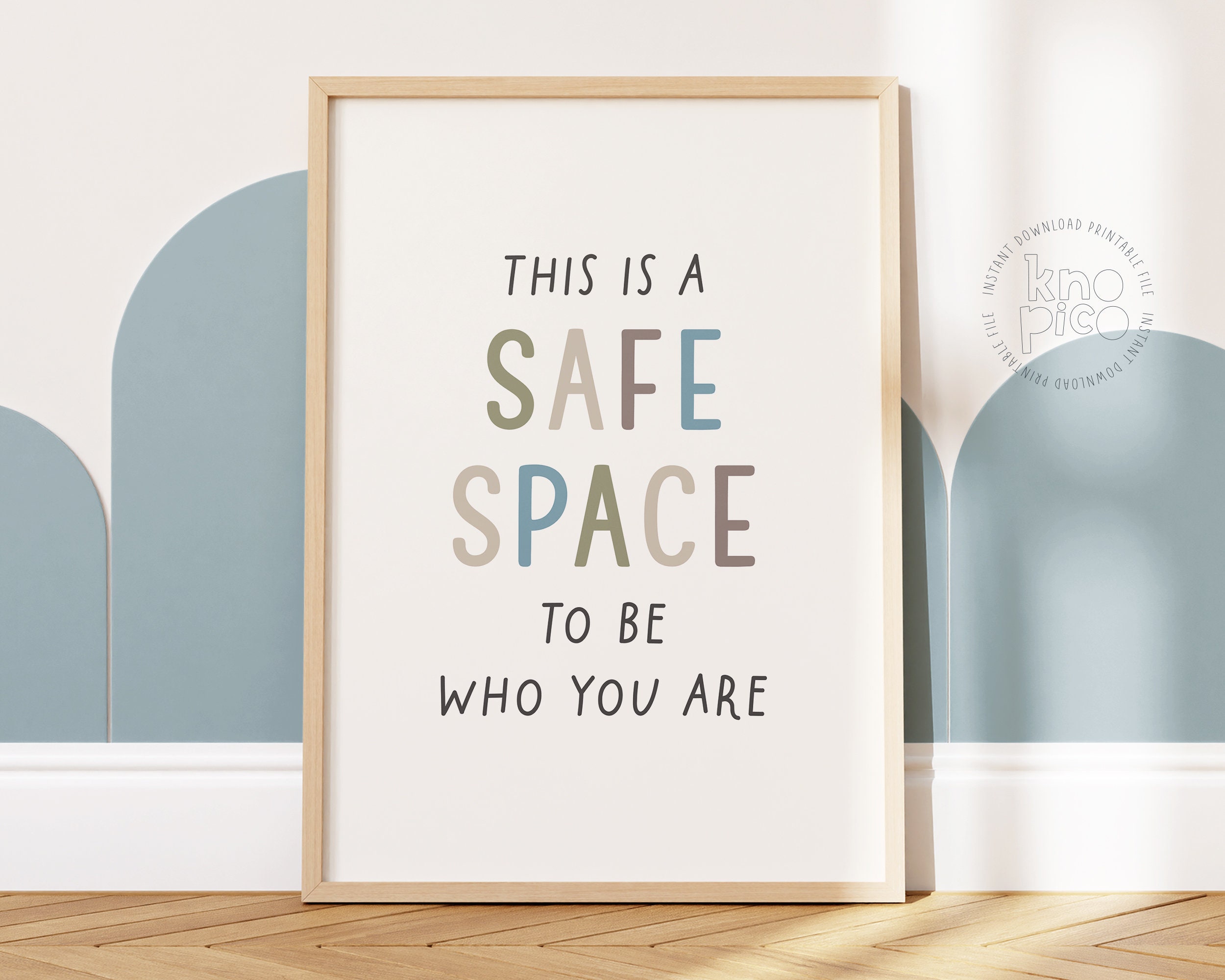Safe Space Print for Kids | Feelings Poster and Learning Emotions ...