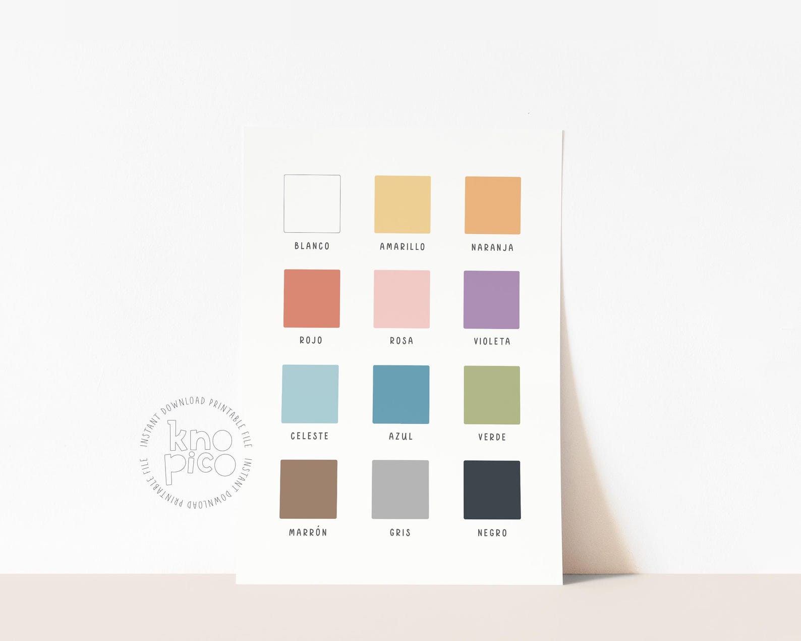 Set of 3 Educational Wall Art Posters: Bilingual Spanish Learning for ...