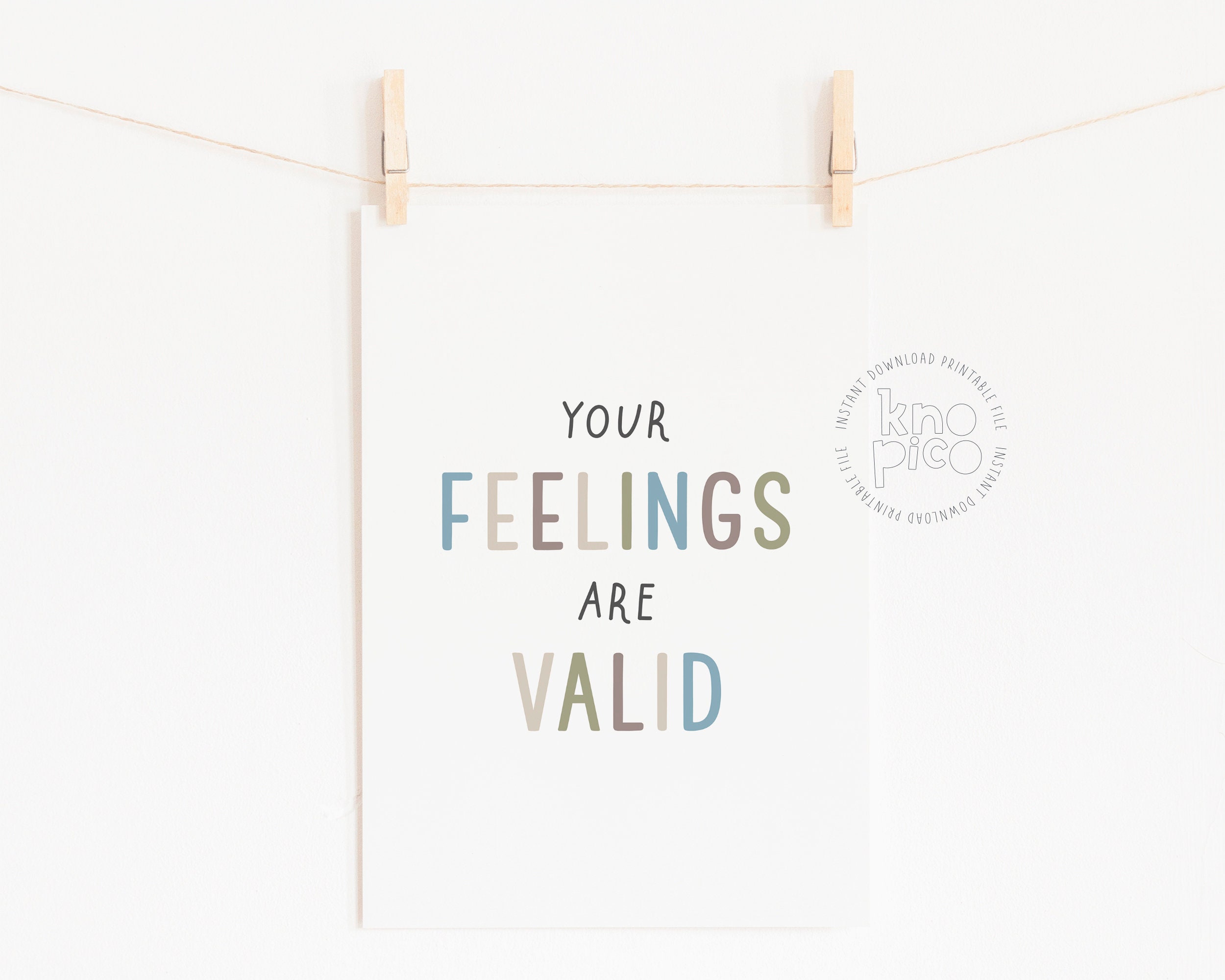 Your Feelings Are Valid: Emotions Poster for Kids | Learning Emotions ...