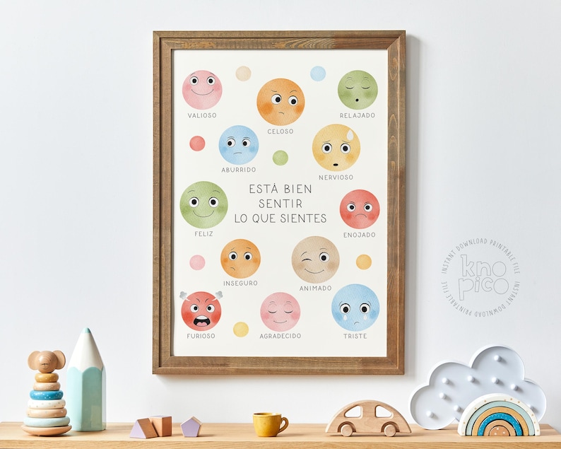 Spanish Emotions Chart for Kids: How Are You Feeling? Therapy Tool for ...
