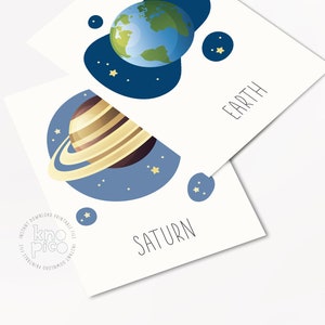 Flashcards Set for Early Education: Discover the Planets and Space ...