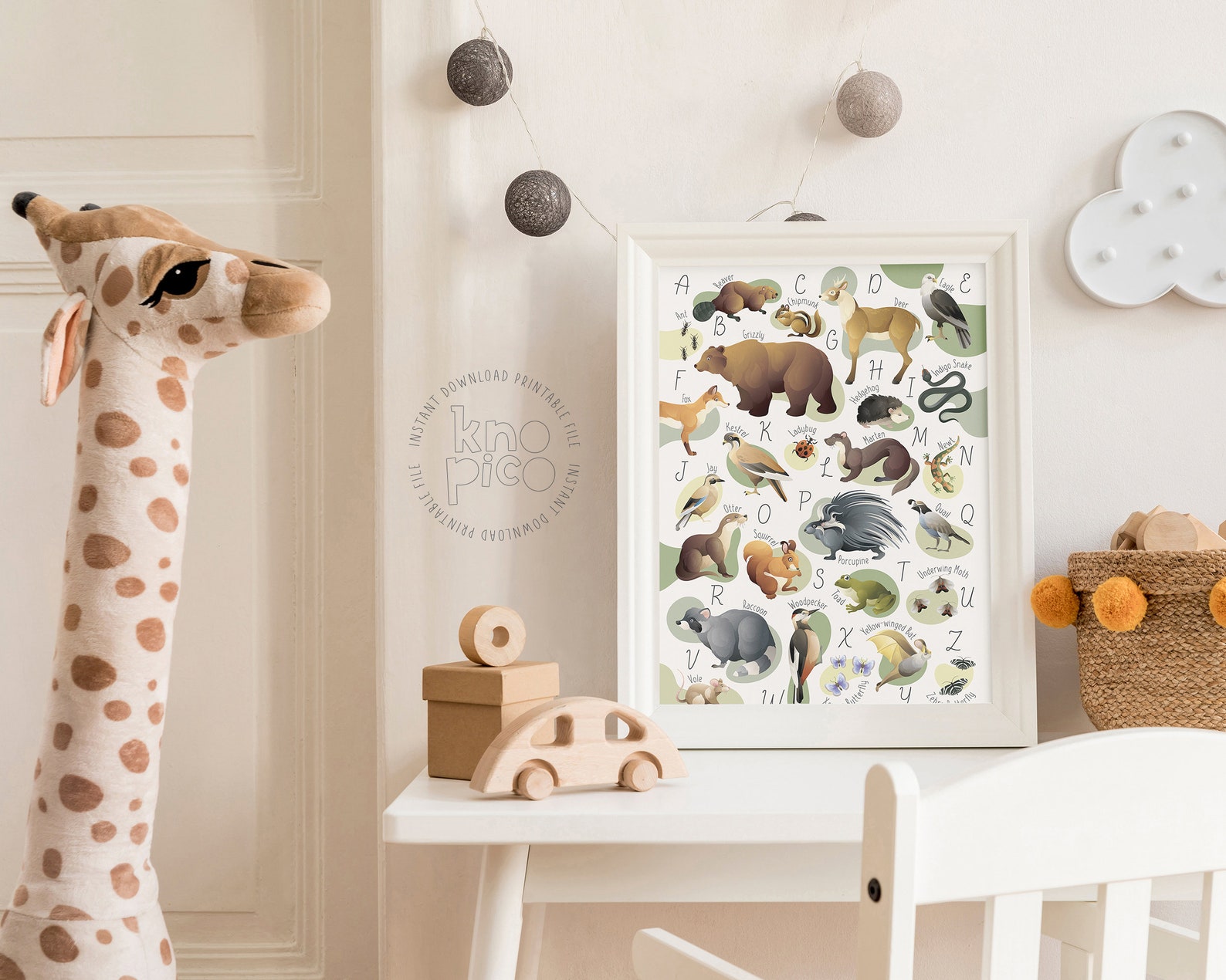 English Alphabet Poster With Woodland Creatures | Forest Animal ABC ...
