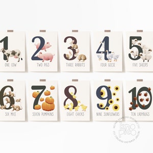 Learn the Alphabet and Numbers With This Set of Farm Animal Poster ...
