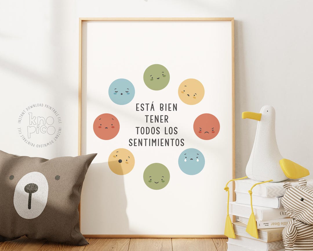 Spanish Feelings Poster and Emotional Support for Toddler | Kids ...