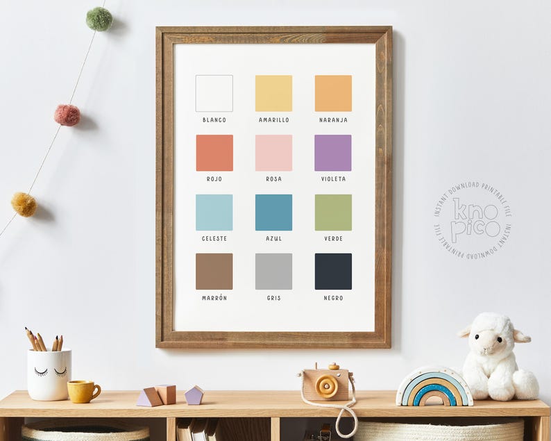 Back to School Educational Wall Art for Spanish Classroom Preschool ...
