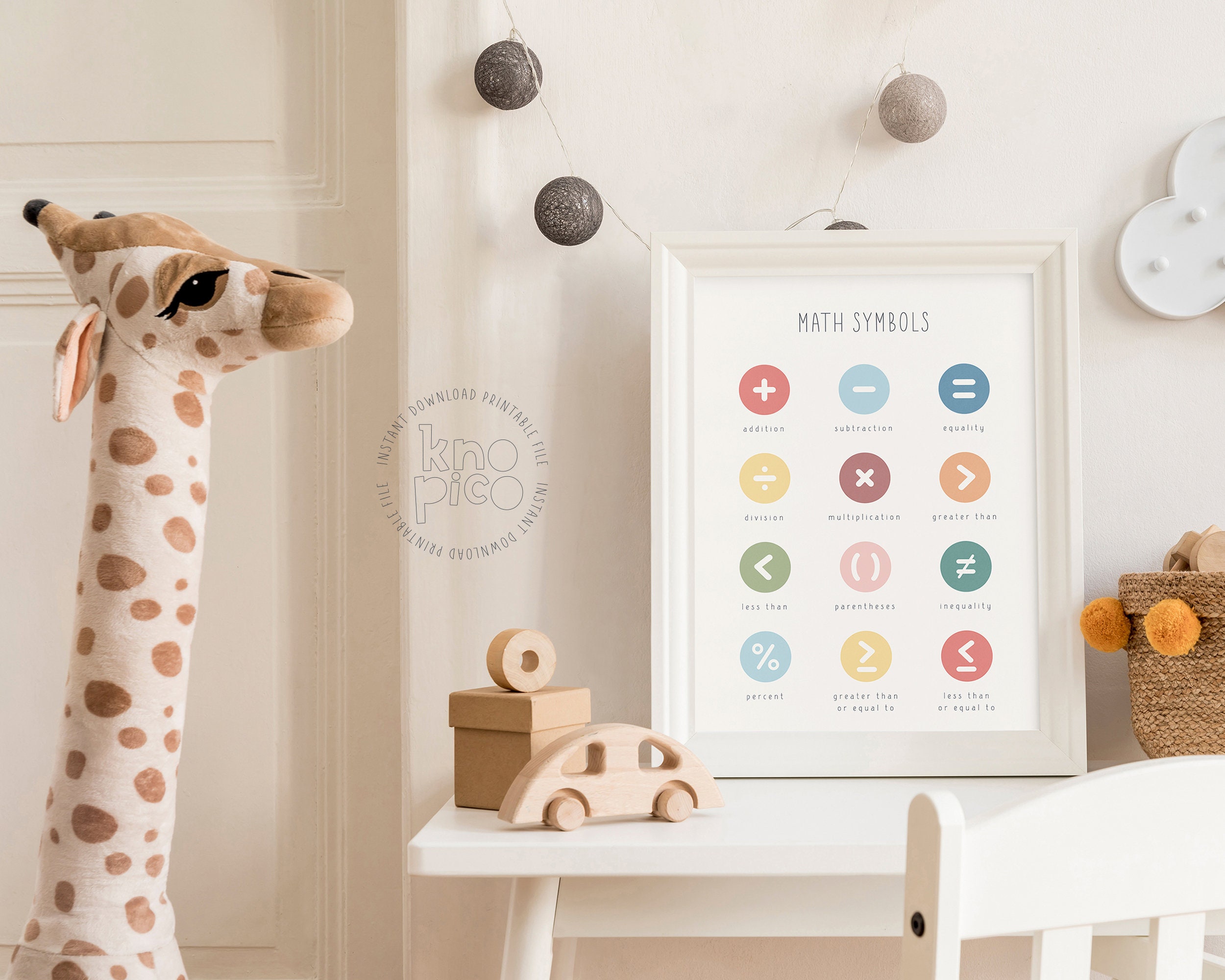 Math Symbols Explained: A Vibrant Educational Poster for Classroom and ...