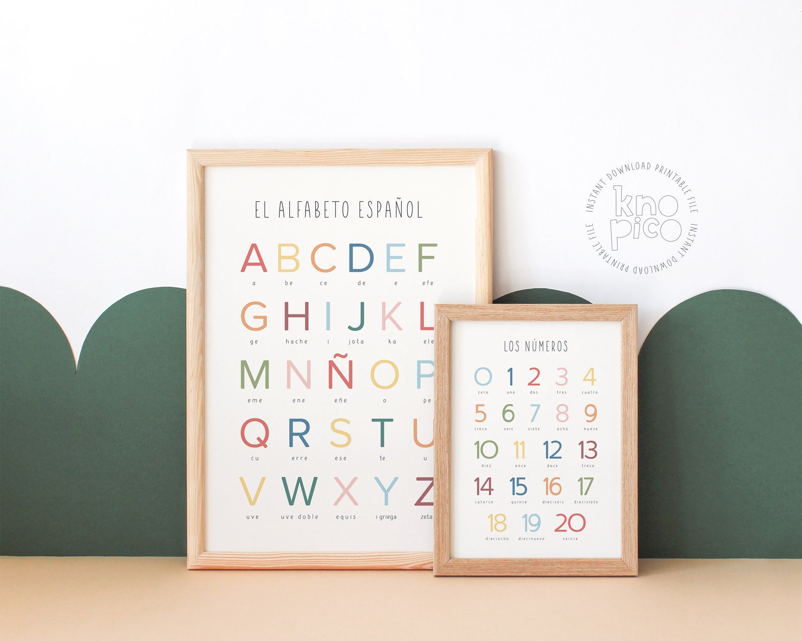 Aprende El Abecedario Y Números Hasta 20: Set De Pósters Educativos ...