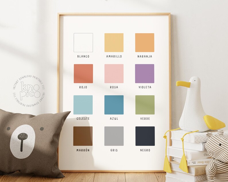 Back to School Educational Wall Art for Spanish Classroom | Preschool ...