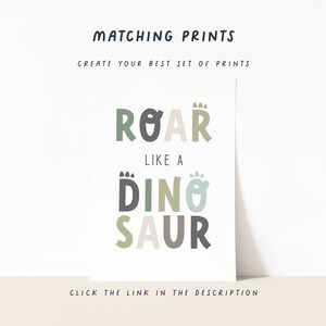 Little Dino Big Roar: Dinosaur Printable for Boy Toddler Bedroom ...