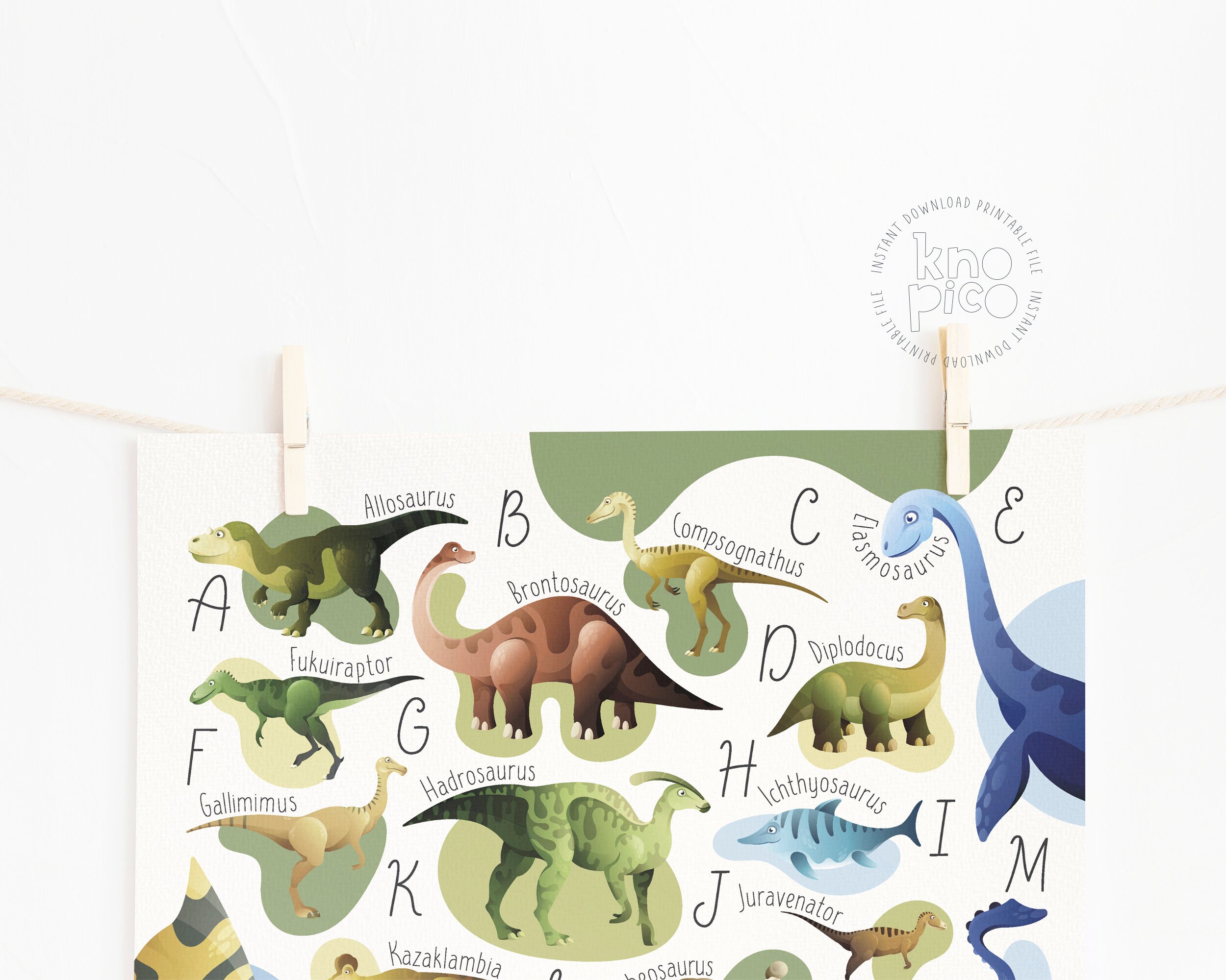 Dino ABC Adventure Poster: Playful Alphabet Learning With Dinosaurs ...