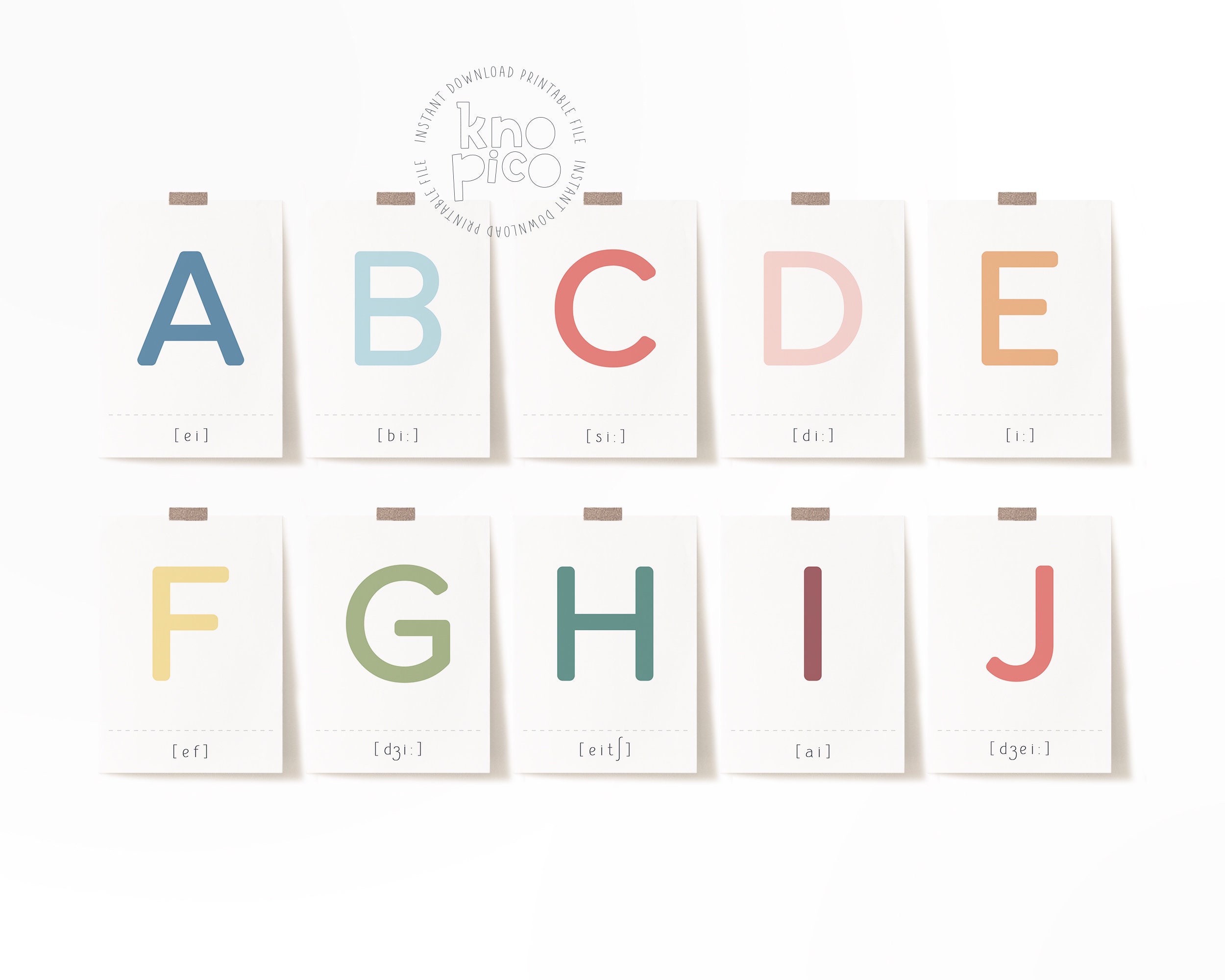 ABC Poster and Alphabet Flashcards for Kids | Teaching Materials and ...