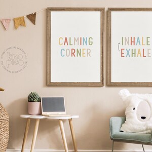 Emotional Education Prints for Kids: Calming Corner & Inhale Exhale ...