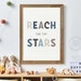 Reach for the Stars Inspirational Space-themed Toddler Room Poster ...
