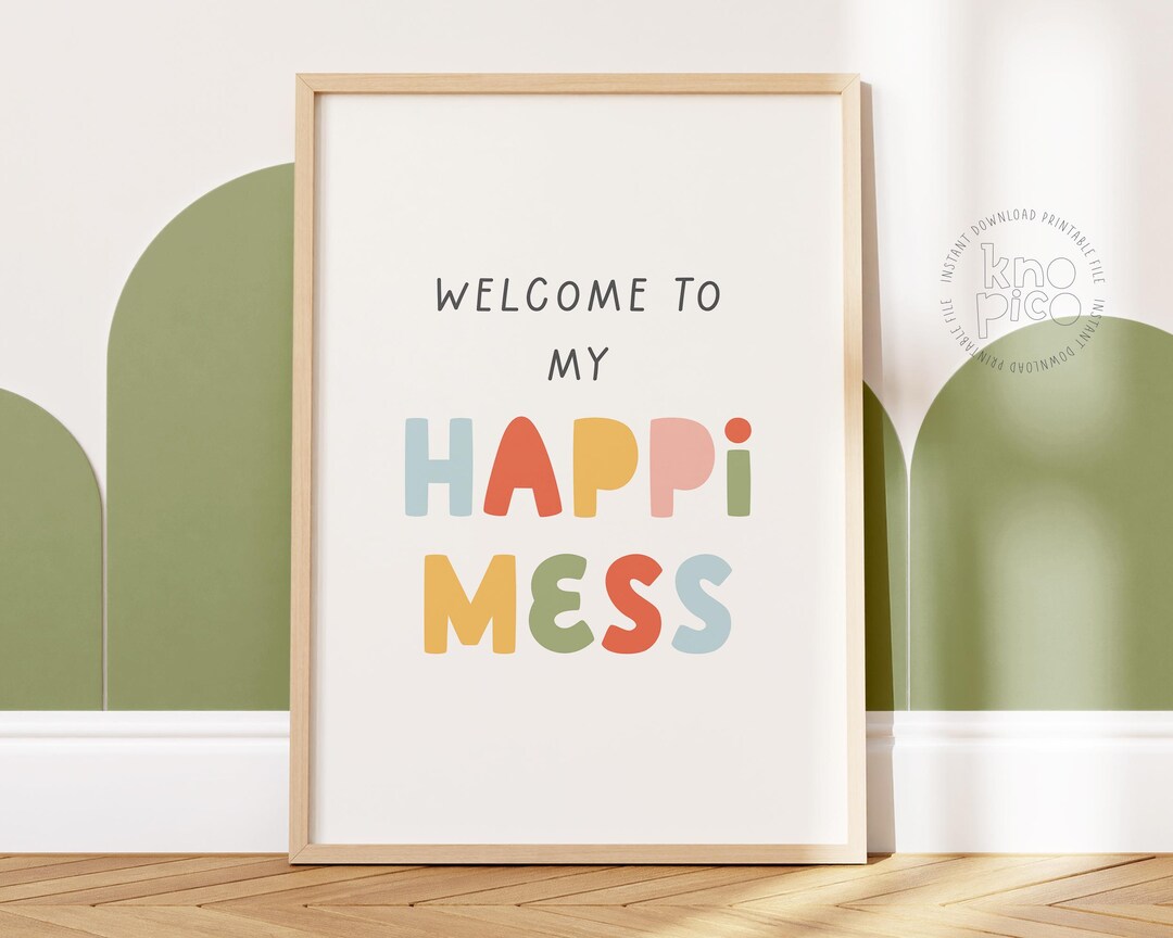 Rainbow Affirmations Printable Poster: Colorful Scandi Nursery Wall Art ...