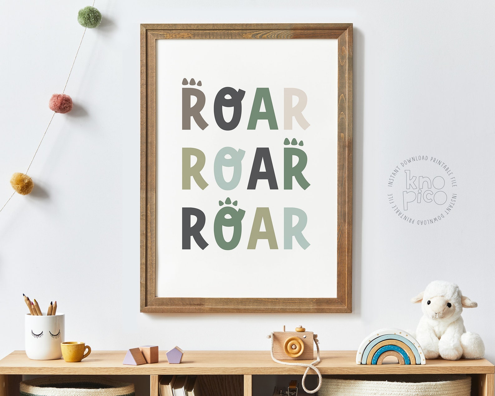 Roar Roar Roar! Adorable Dinosaur Poster Print | Perfect Decorations ...