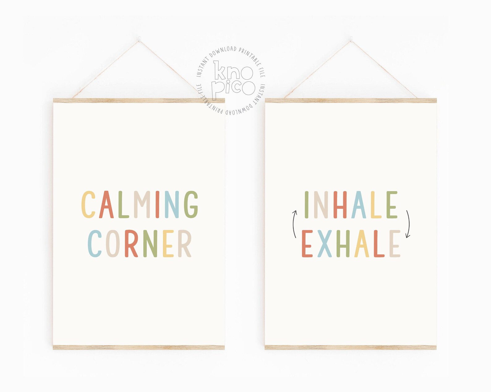 Emotional Education Prints for Kids: Calming Corner & Inhale Exhale ...