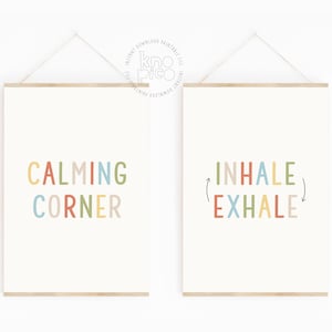 Emotional Education Prints for Kids: Calming Corner & Inhale Exhale ...
