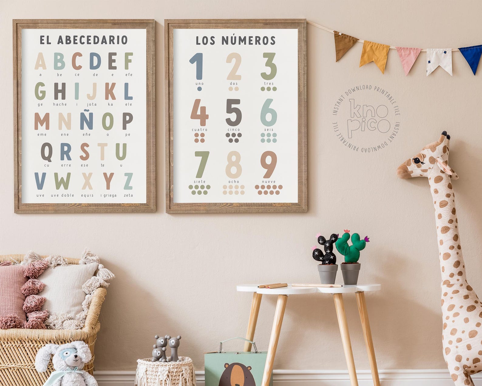 Spanish Alphabet and Numbers Poster Poster Set | Bilingual Printable ...