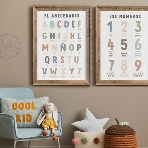 Spanish Alphabet and Numbers Poster Poster Set | Bilingual Printable ...