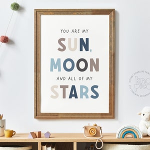 Outer Space Themed Affirmations Poster | Pastel Blue Colors Nursery ...