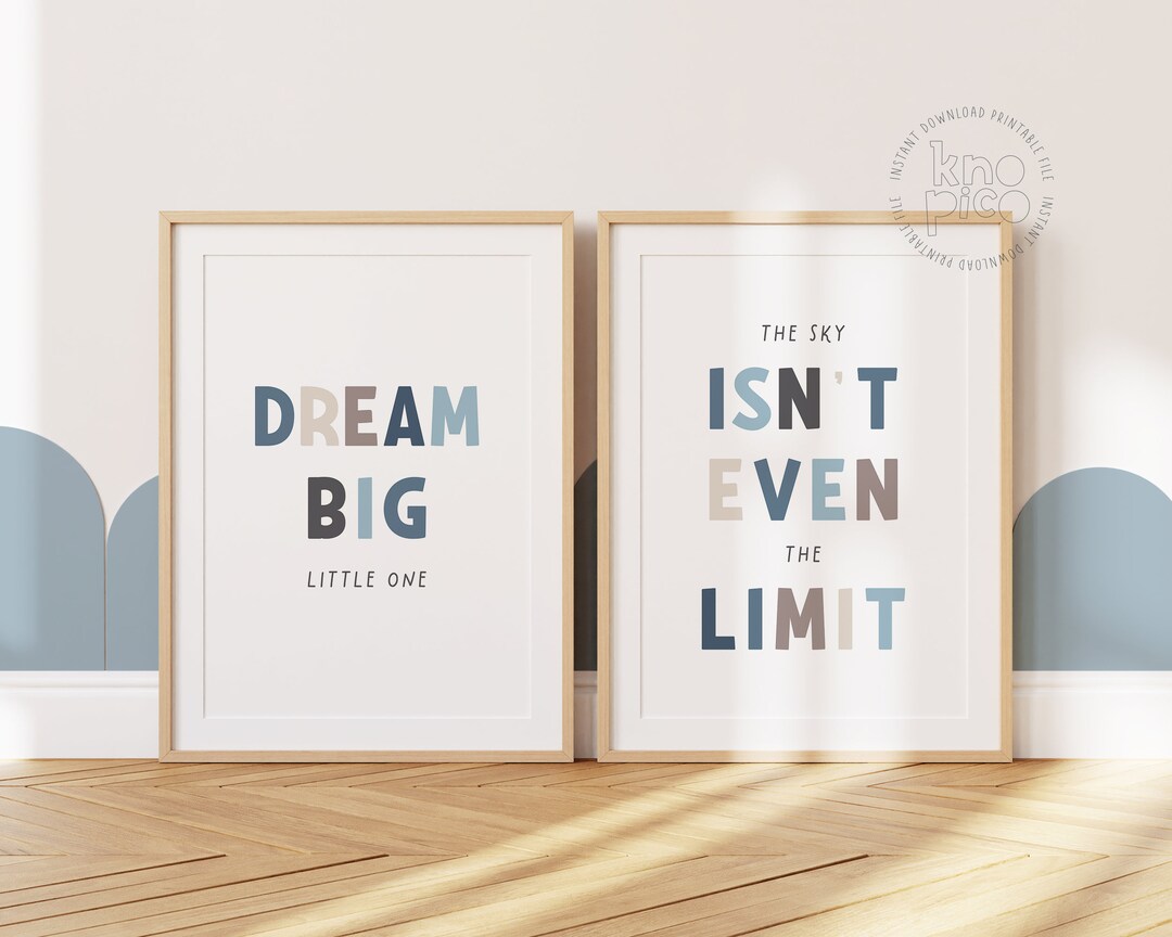 Set of Two Posters for Space-themed Nursery and Toddler's Bedroom ...