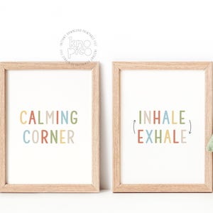 Emotional Education Prints for Kids: Calming Corner & Inhale Exhale ...
