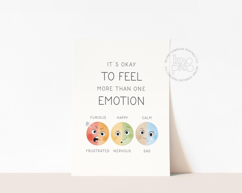 Feelings Alphabet Poster With Kids Emotional Chart Learning Set of 3 ...